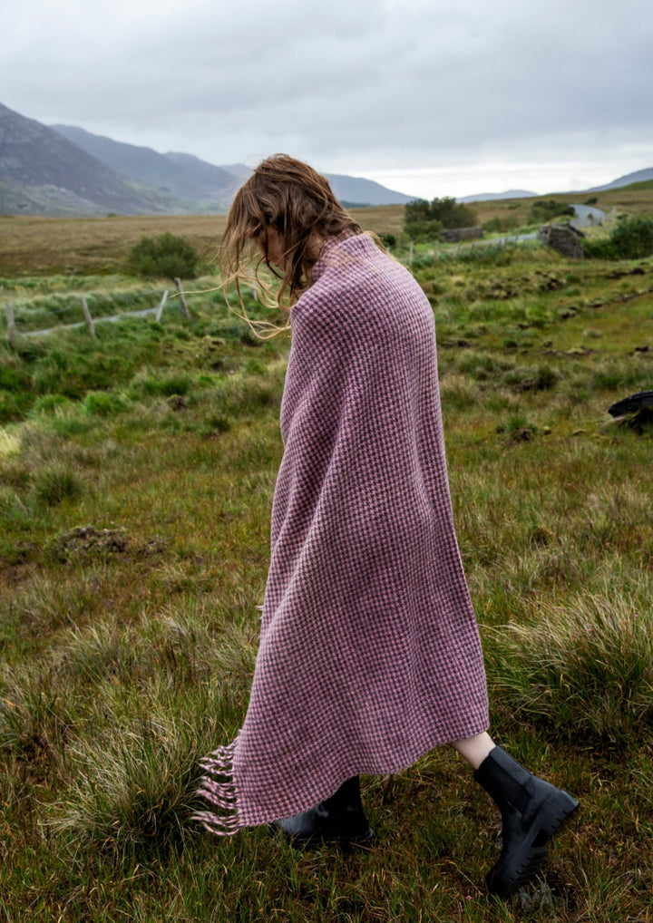 Limited Edition - PINK HEATHER Irish Wool Throw Blanket – Cushendale ...