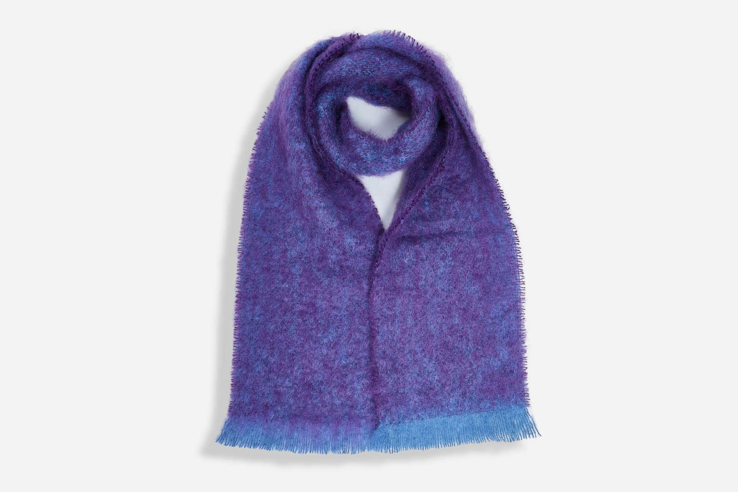 Aubergine Clash Mohair Scarf – Cushendale Woollen Mills
